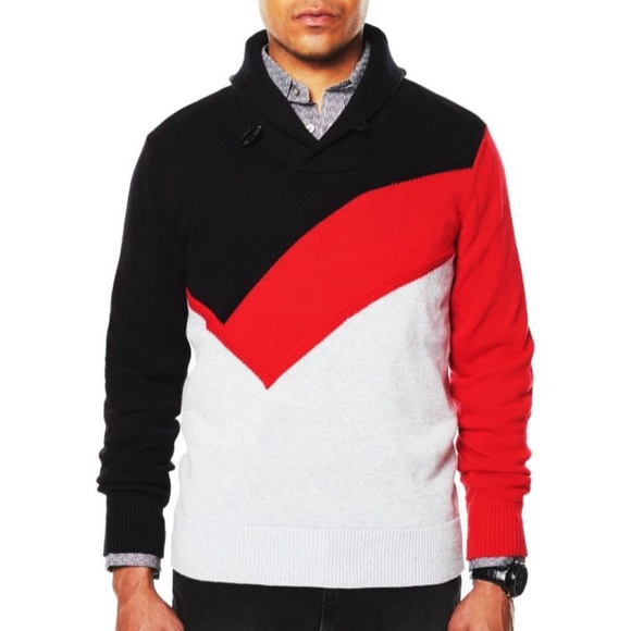 Sean John | Sweaters | Sean John Colorblock Shawl Collar Sweater Black ...